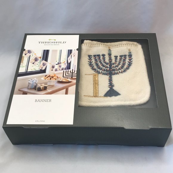 Threshold | Holiday | 8 Nights Of Hanukkah Garland Threshold Banner 6 ...